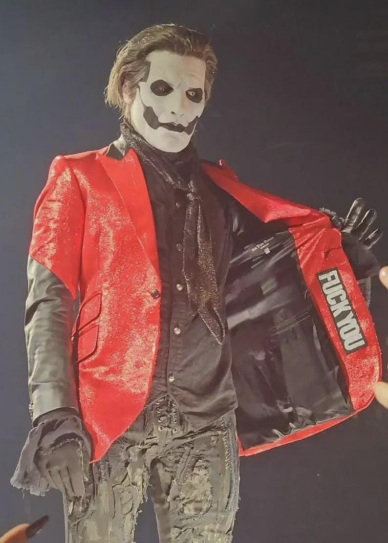 Ghost Band Cosplay Costume Coat Halloween Stage Wear Costume Sparkly ...