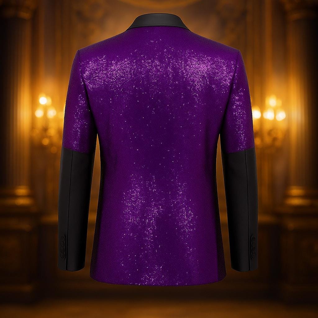 Gothic Rite Papa V Costume Blazer – Purple Sequin Jacket With Ghost ...