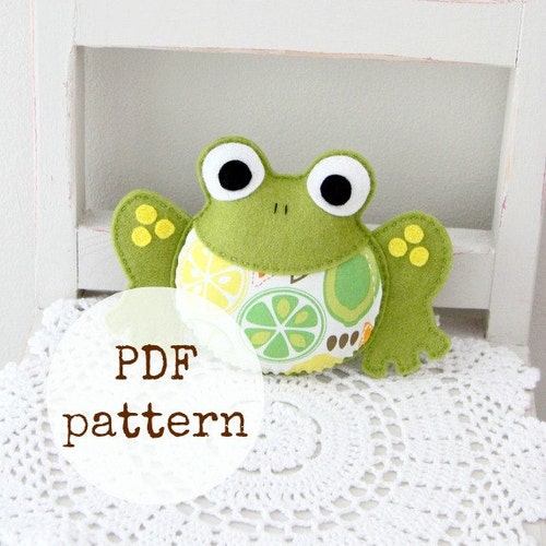 Tropical Felt Frog PDF Pattern Download Sewing Tutorial - Etsy