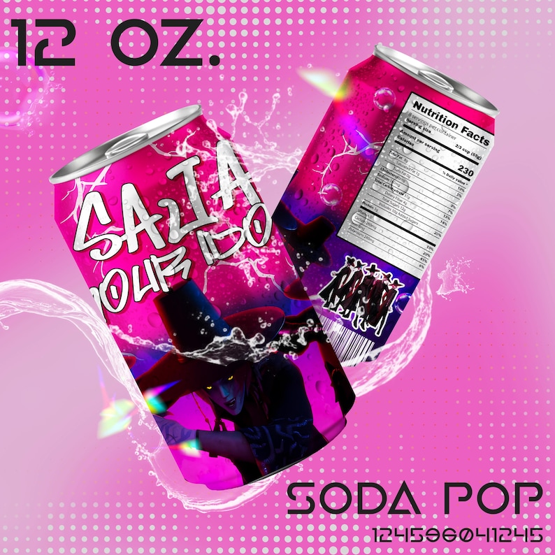 Halloween Kpop Demon Hunters Saja Boys Soda Can Labels Pop Can Wrappers ...