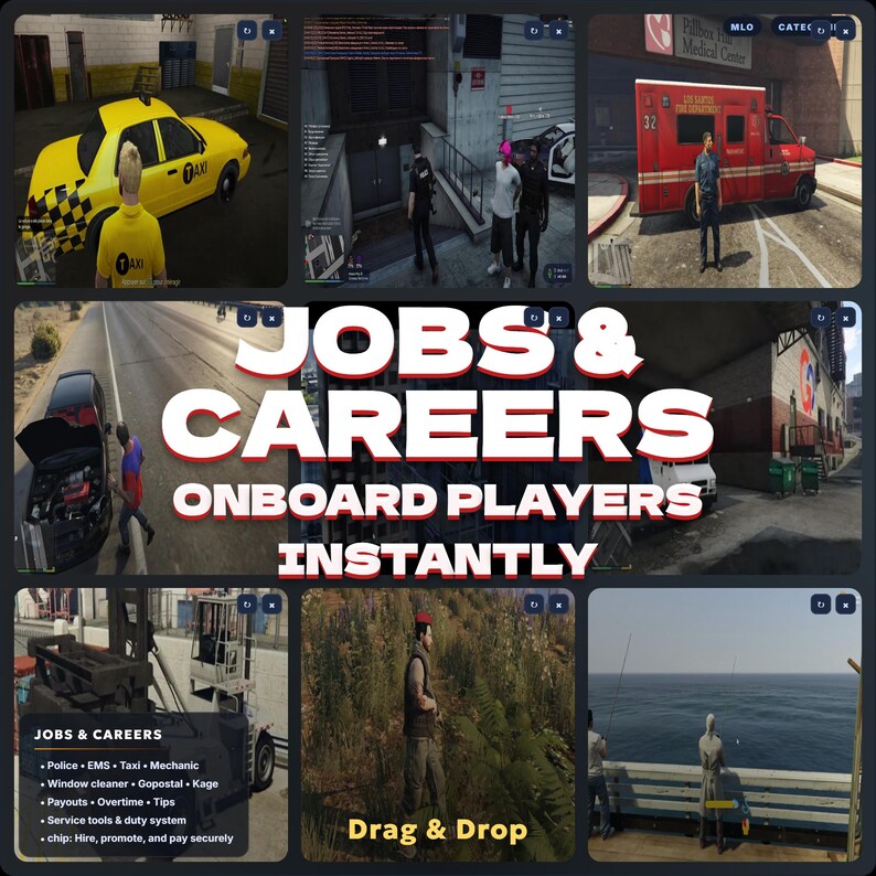 Mega Pack de más de 1000 scripts de FiveM (solo scripts): compatible con QBCore/ESX / Arrastrar ...