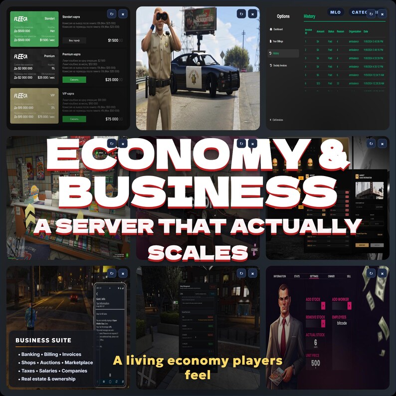 Mega Pack de más de 1000 scripts de FiveM (solo scripts): compatible con QBCore/ESX / Arrastrar ...