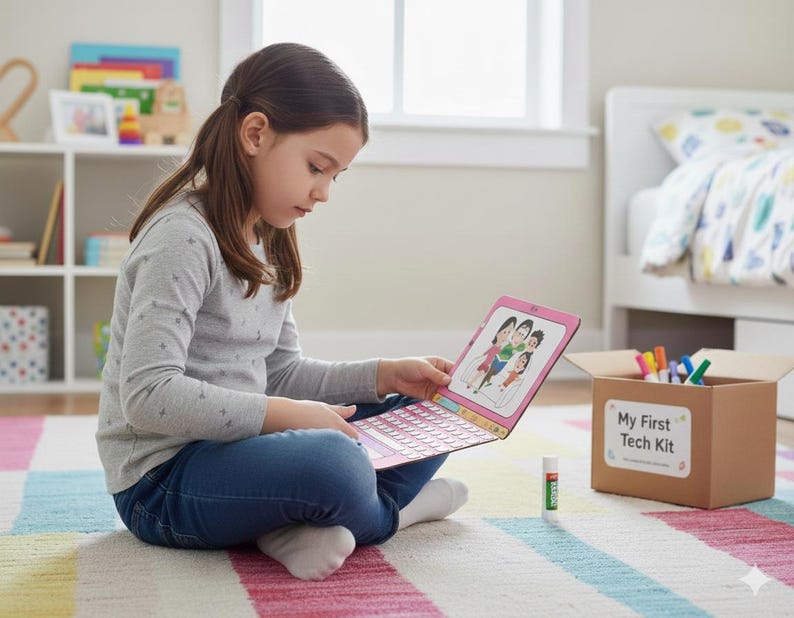 Printable Laptop Craft for Kids | Paper Computer | Montessori Pretend ...