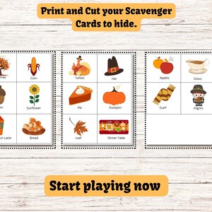 Thanksgiving Scavenger Hunt for Kids, Thanksgiving Game, Thanksgiving ...