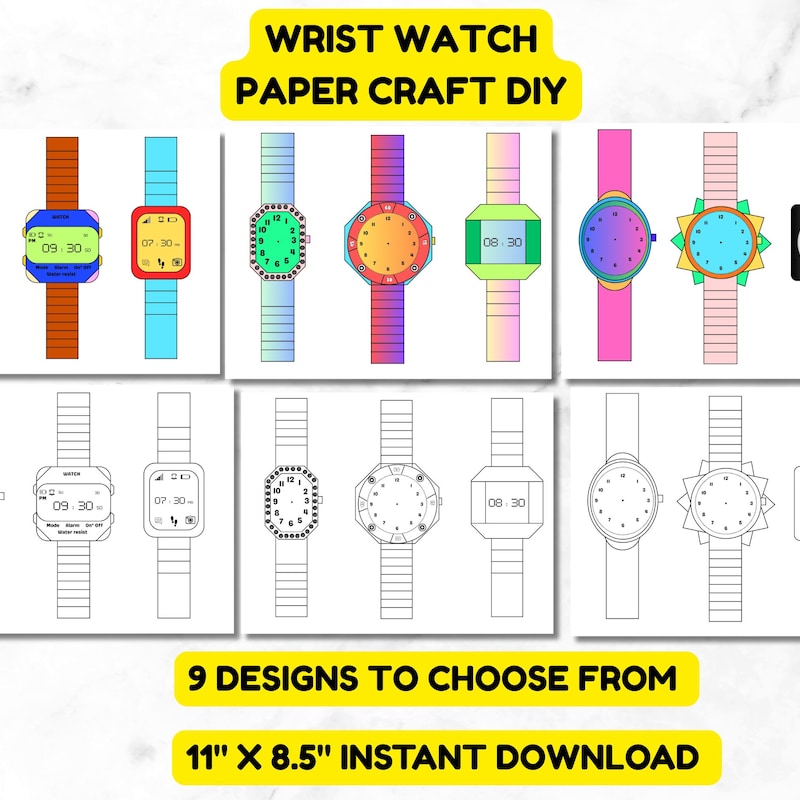 Wrist Watch Printables - Etsy