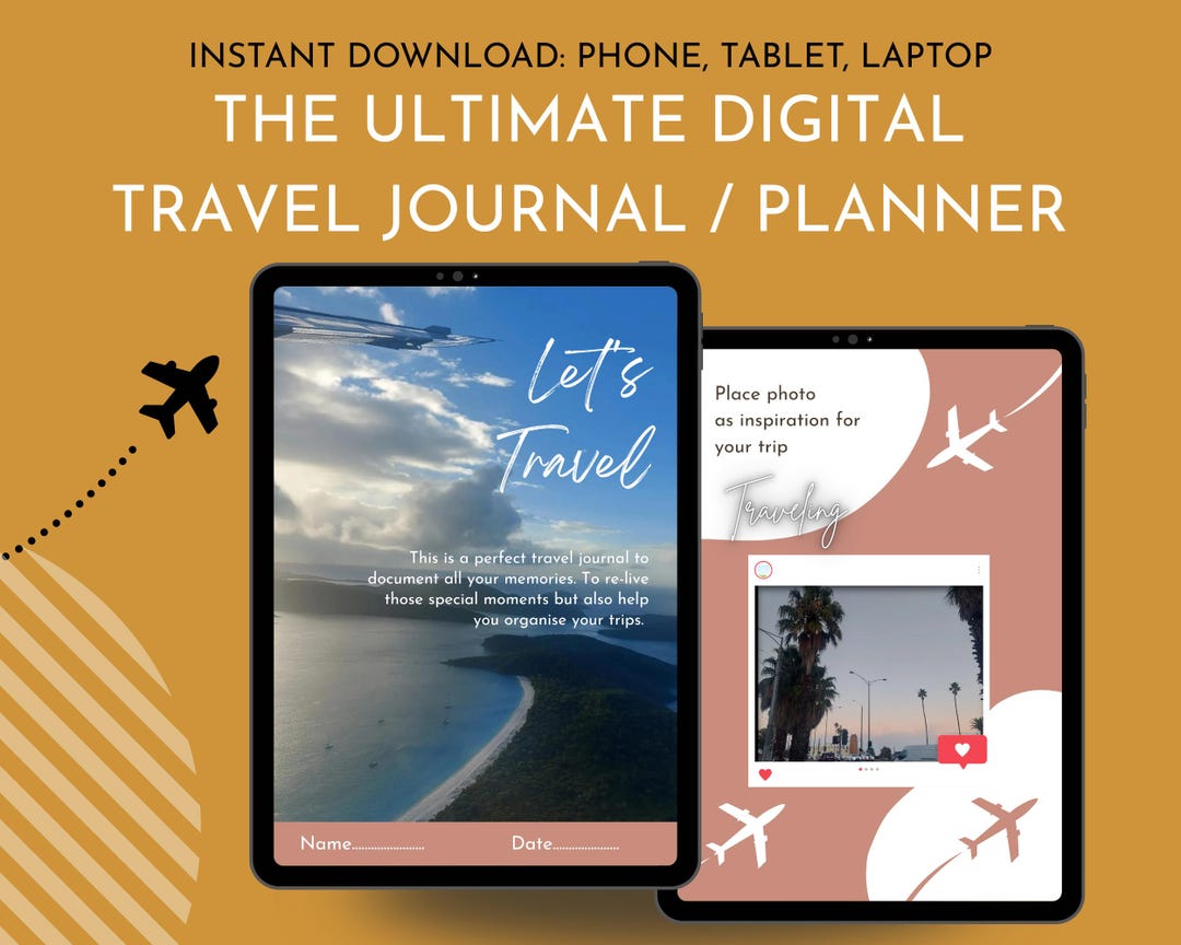 Digital Travel Planner, Digital Journal, Holiday Itinerary, Travel ...