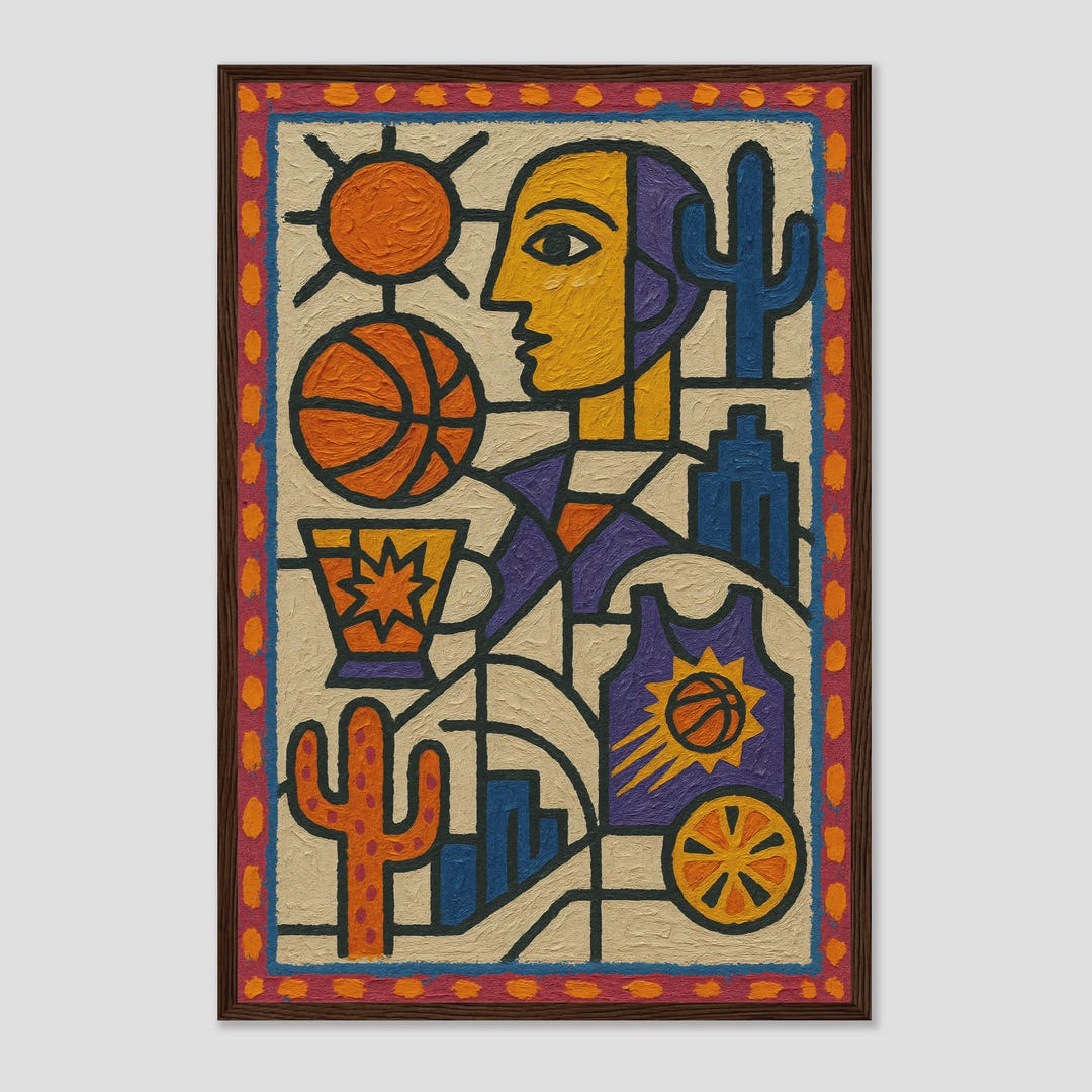 Phoenix Desert Cubist Abstract City Wall Art Print - Etsy
