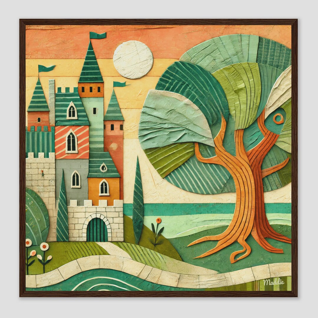 Gillette Castle Cloud-hopping Map – Textured Minty Fun (premium Square ...