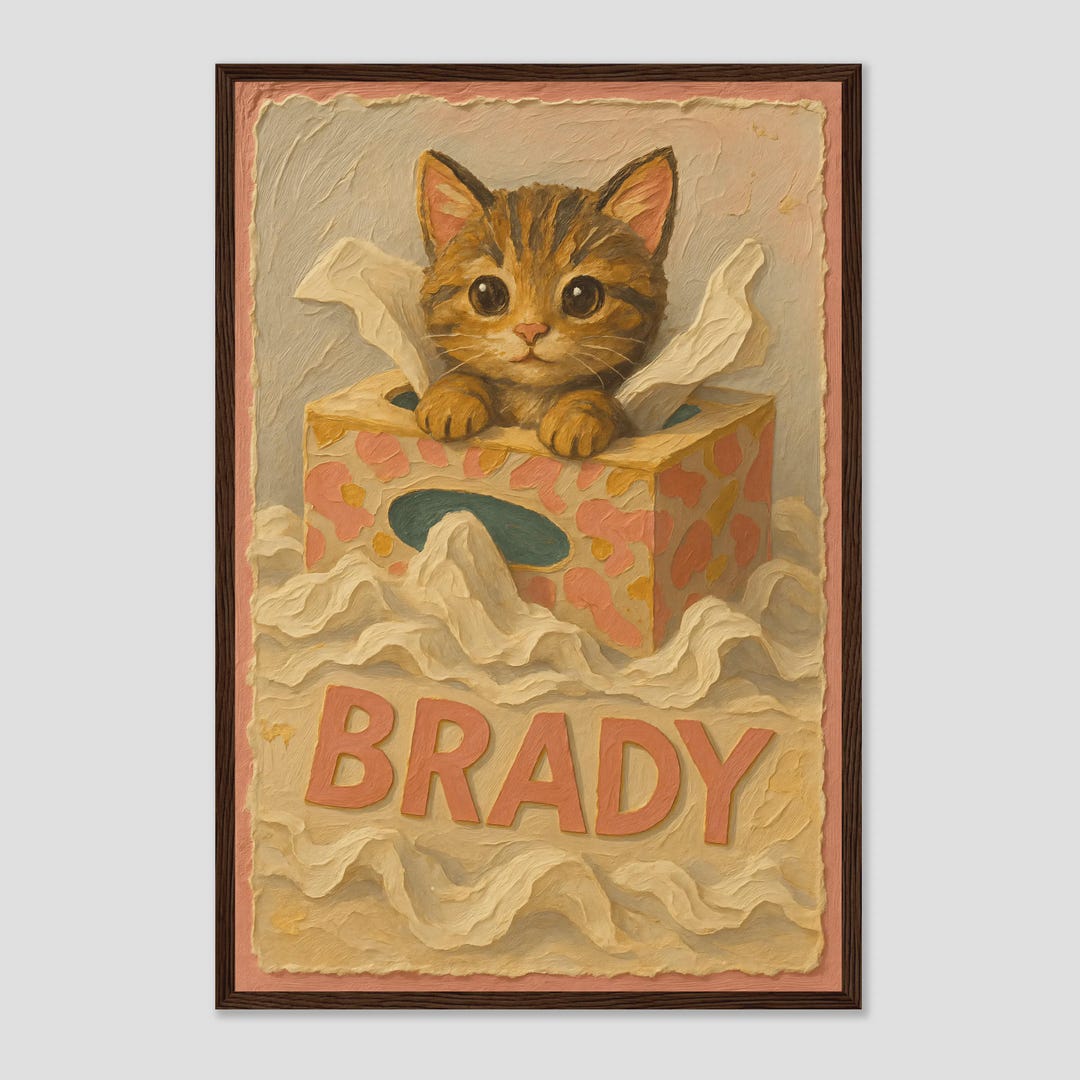 Brady Name Art Baby Shower Gift Nursery Print - Etsy