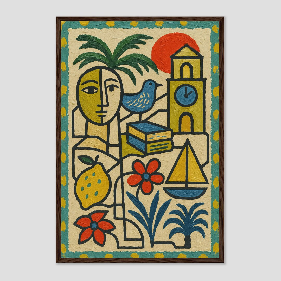 Lake Worth Coastal Cubist Wall Art Print - Etsy
