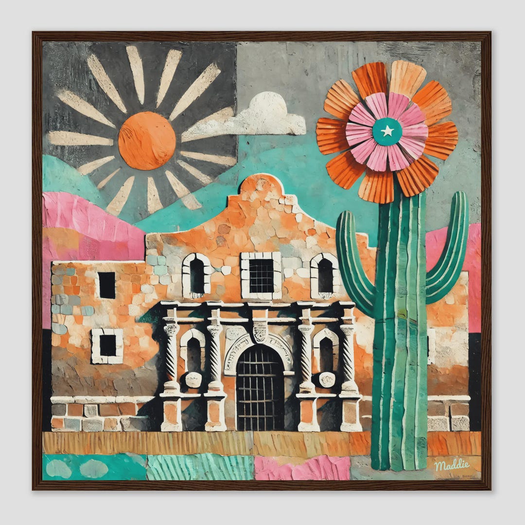 The Alamo Wall Art — Mixed Patterns - Etsy