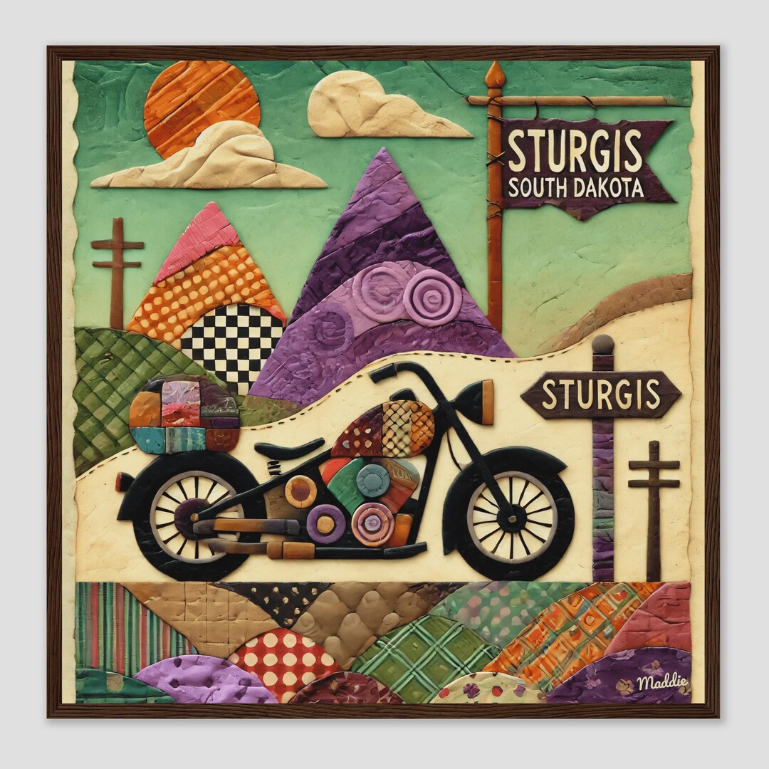 Sturgis Rainbow Ride Kids Collage Art Print - Etsy