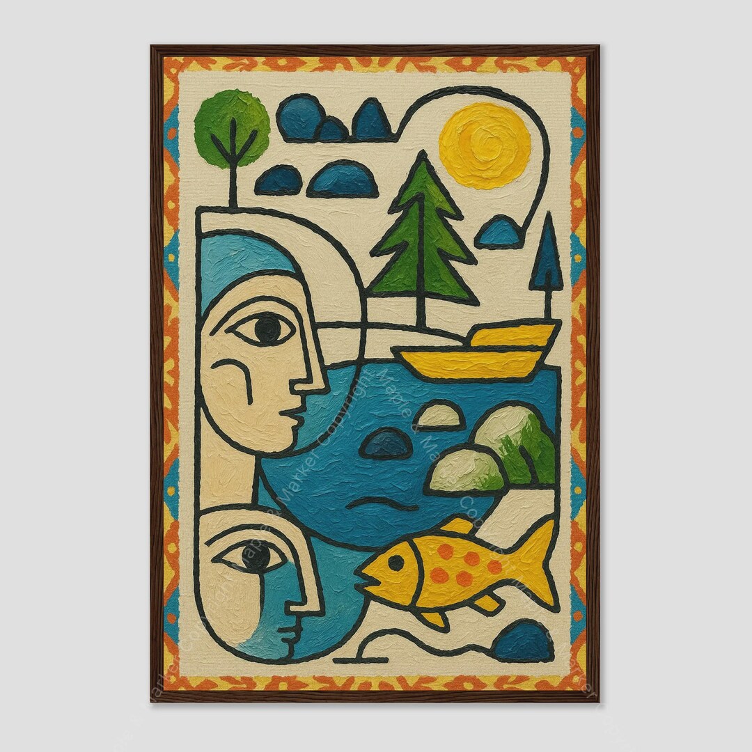 Lake Tahoe Nevada Cubist Abstract Wall Art - Etsy