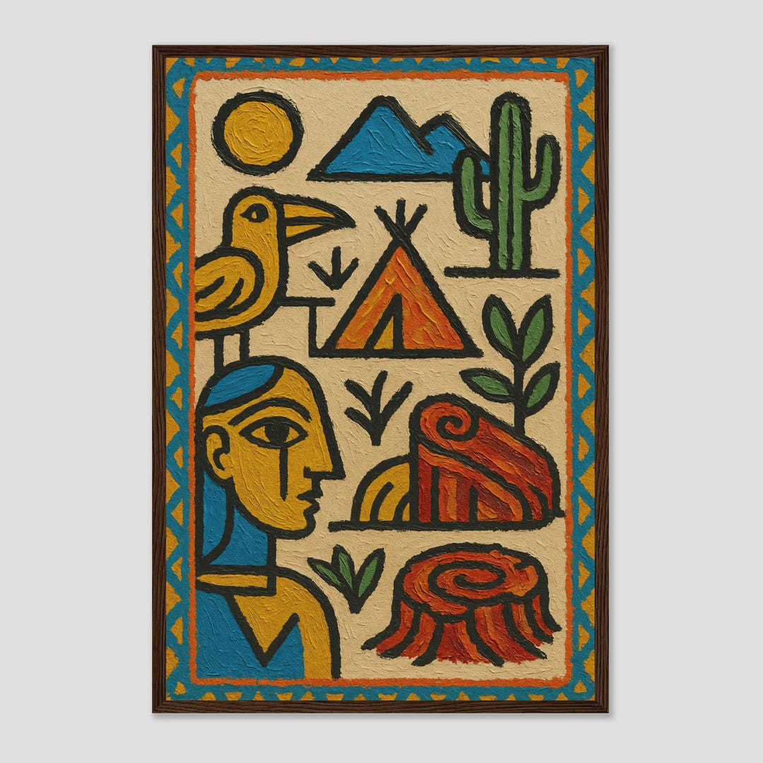 Petrified Forest Desert Cubist Wall Art Print - Etsy