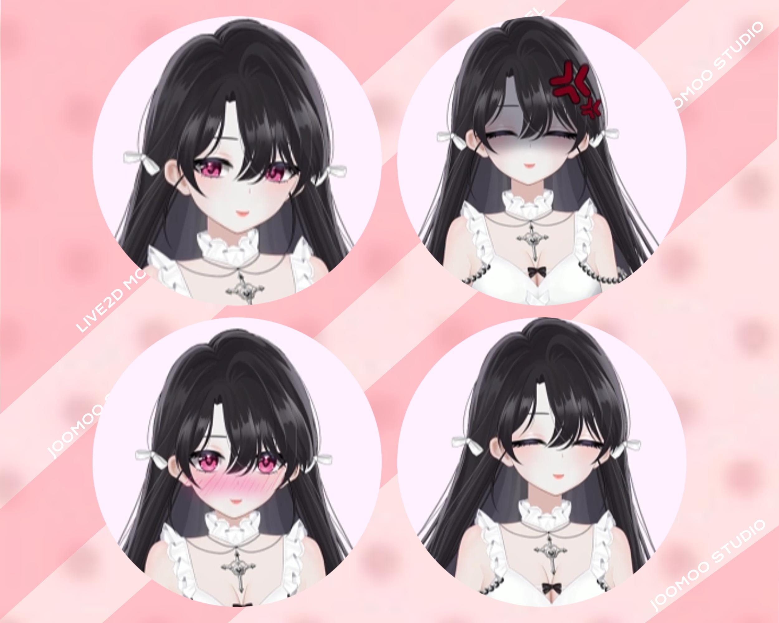 Goth Bride Ver. Vtuber Model, Fully Rigged Live2d, Ready to Use Female ...