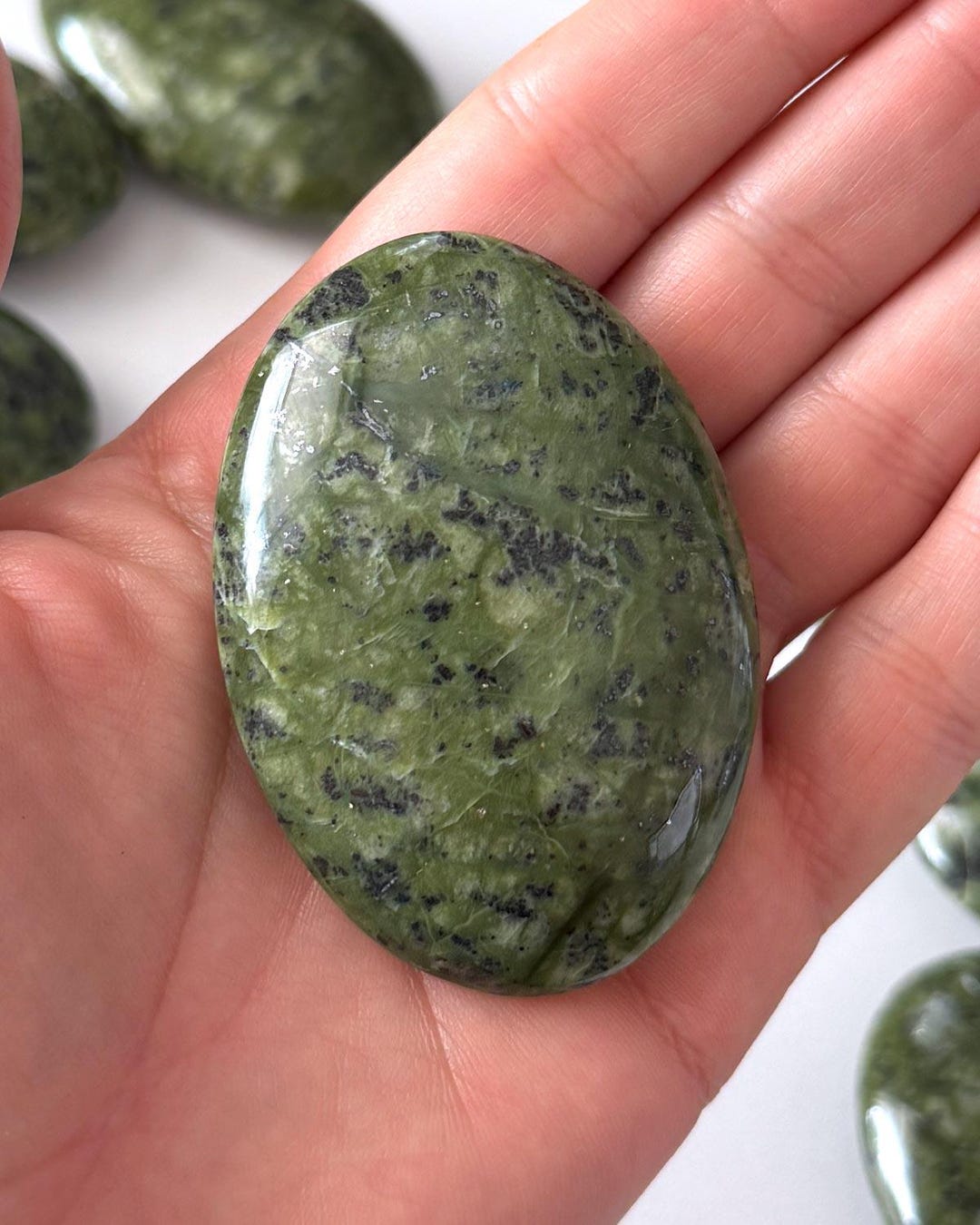 Jungle Serpentine Palm Stone | Energetic Rebalance | Vitality | Detox ...