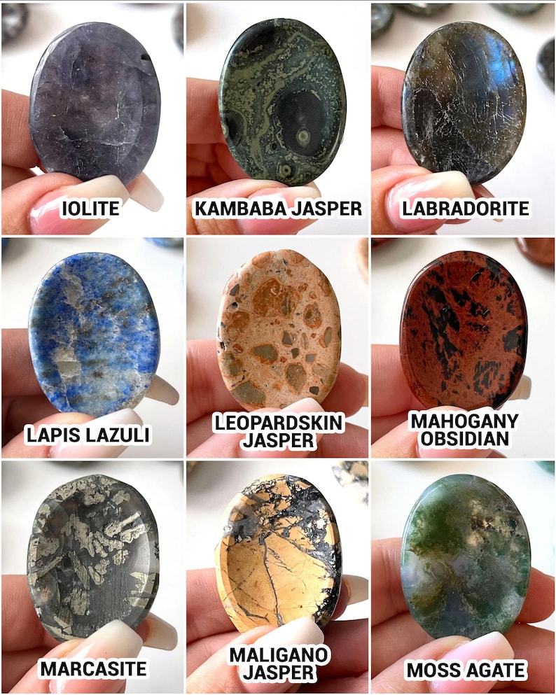 BULK Crystal Worry Stone Lot: Unique Reiki Meditation Stones - Etsy