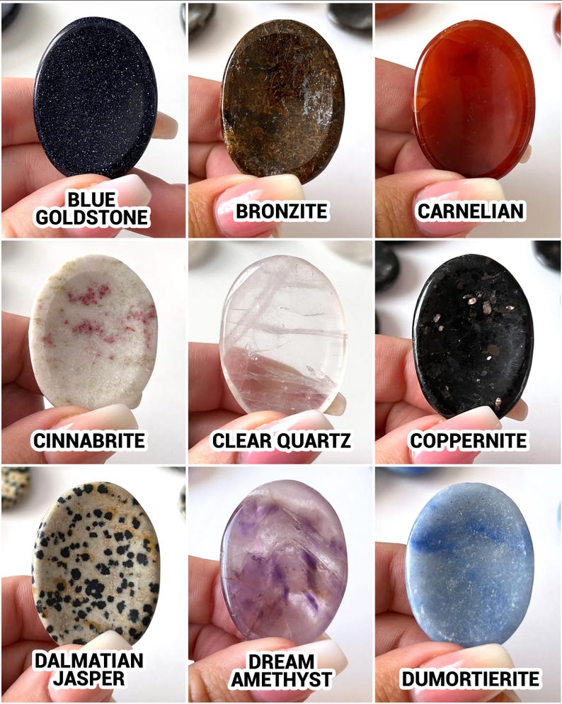 BULK Crystal Worry Stone Lot: Unique Reiki Meditation Stones - Etsy