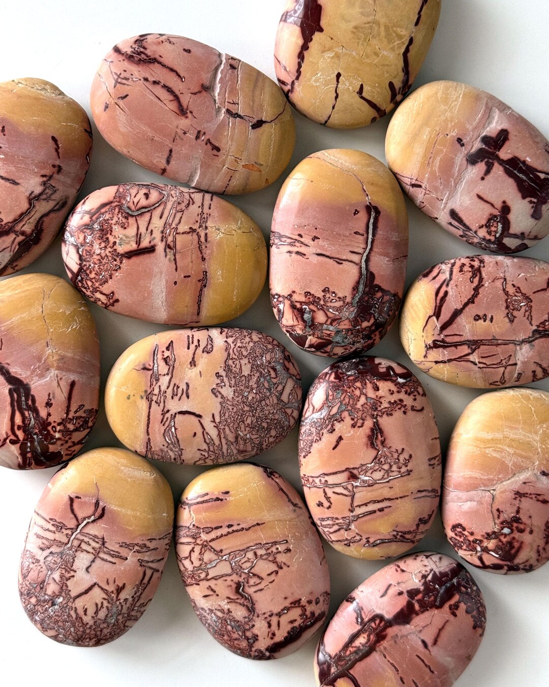 Dusty Rose Mookaite Palm Stone | Grounding | Youth | Embrace Change ...