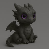 Tiny Heart Dragon, Cinderwing3d, STL File for 3D Printing, STL Print ...