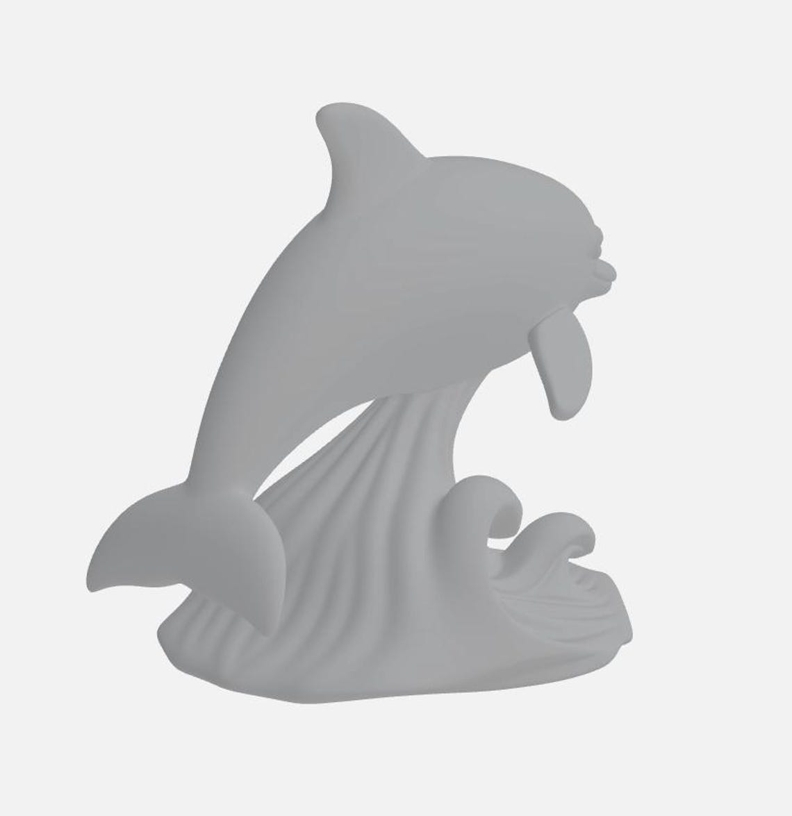 Dolphin Statue 3D Model STL File | Friendly Ocean Creature Sculpture ...