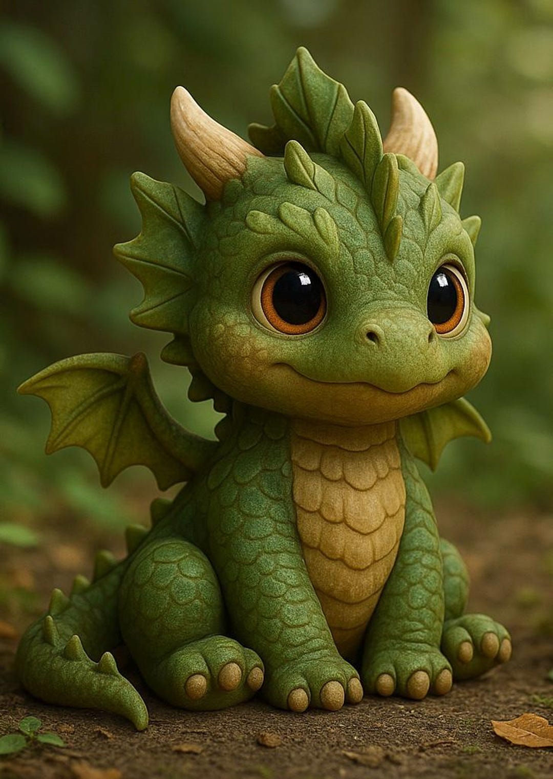 Adorable Grass Baby Dragon Model - STL File ONLY for 3D Printing - Etsy