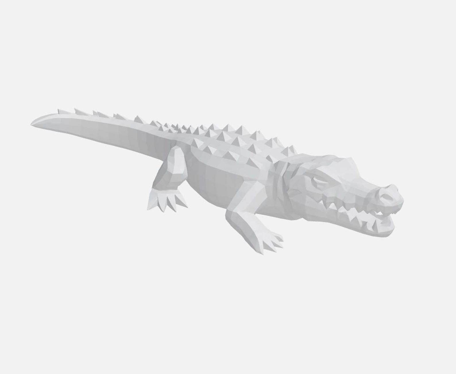 Low Poly Crocodile 3D Model STL File | (digital Download) - Etsy
