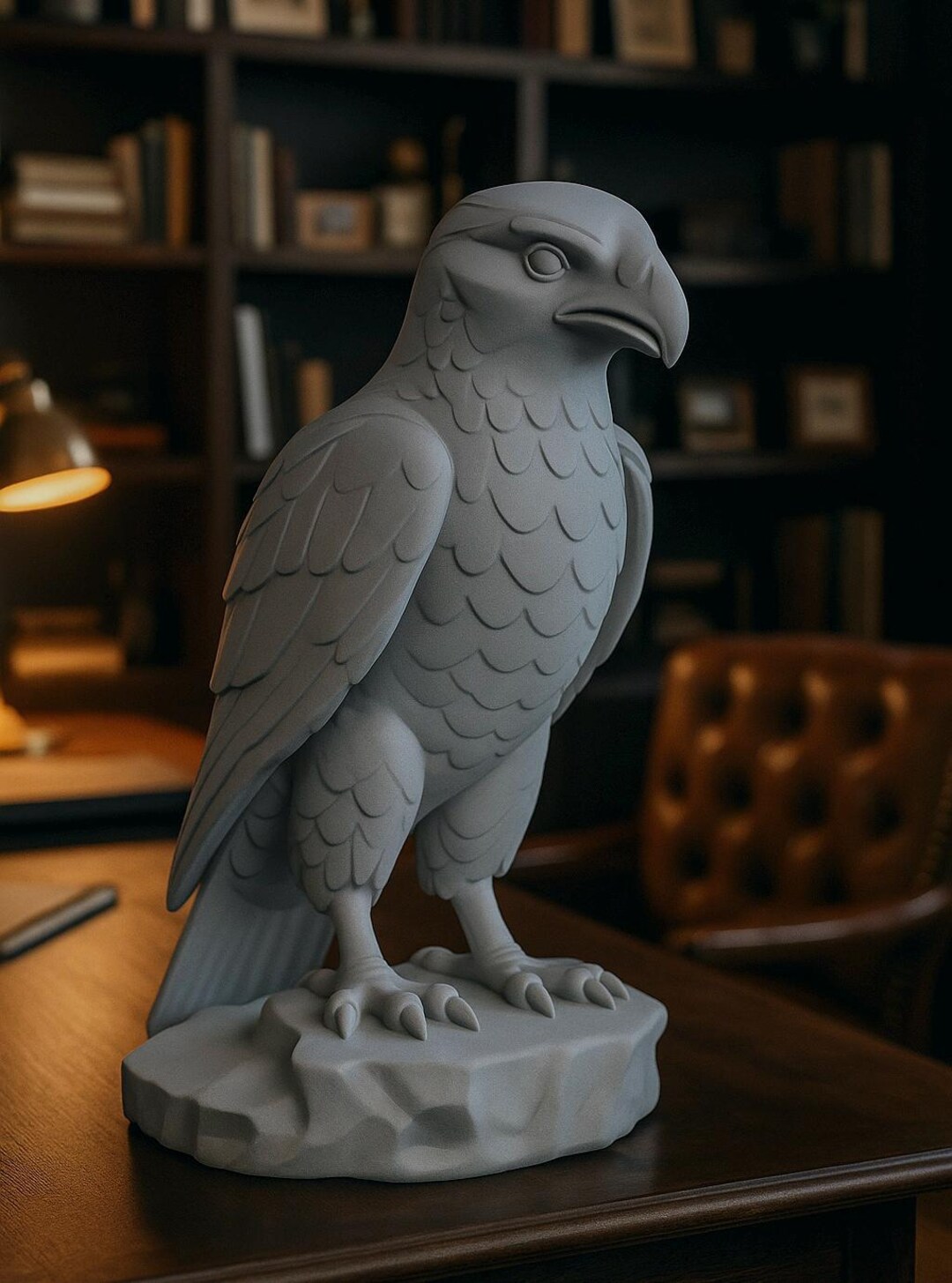Hawk Statue 3D Model STL File | Majestic Bird Sculpture for Home/office ...