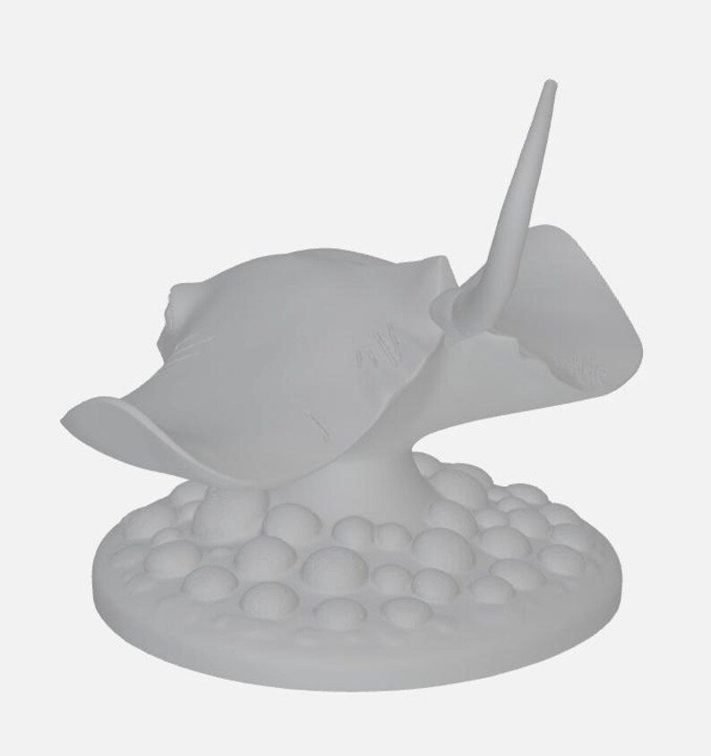 Stringray Statue 3D Model STL File | Elegant Creature Sculpture for ...