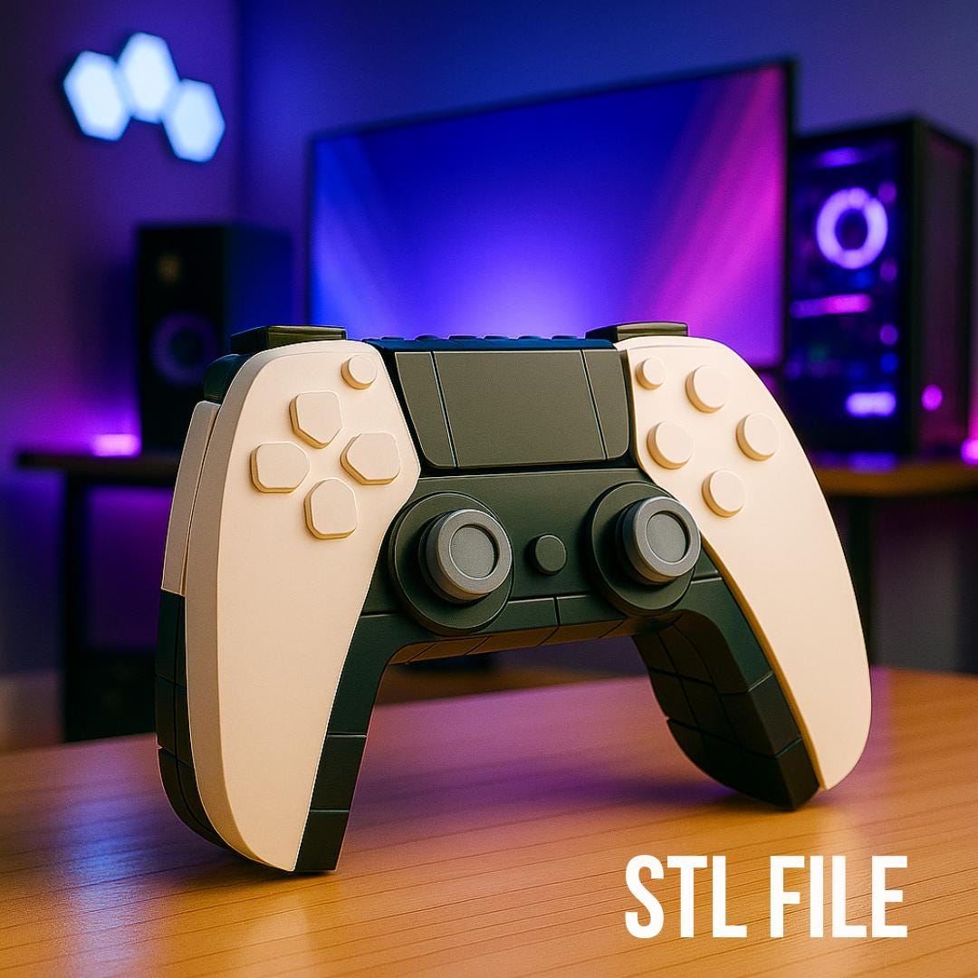 PS5 Dualsense Blocky Styled Controller 3D Model STL File | Gaming Decor ...