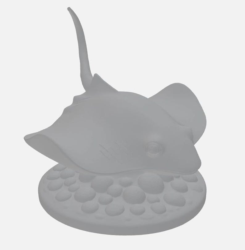 Stringray Statue 3D Model STL File | Elegant Creature Sculpture for ...