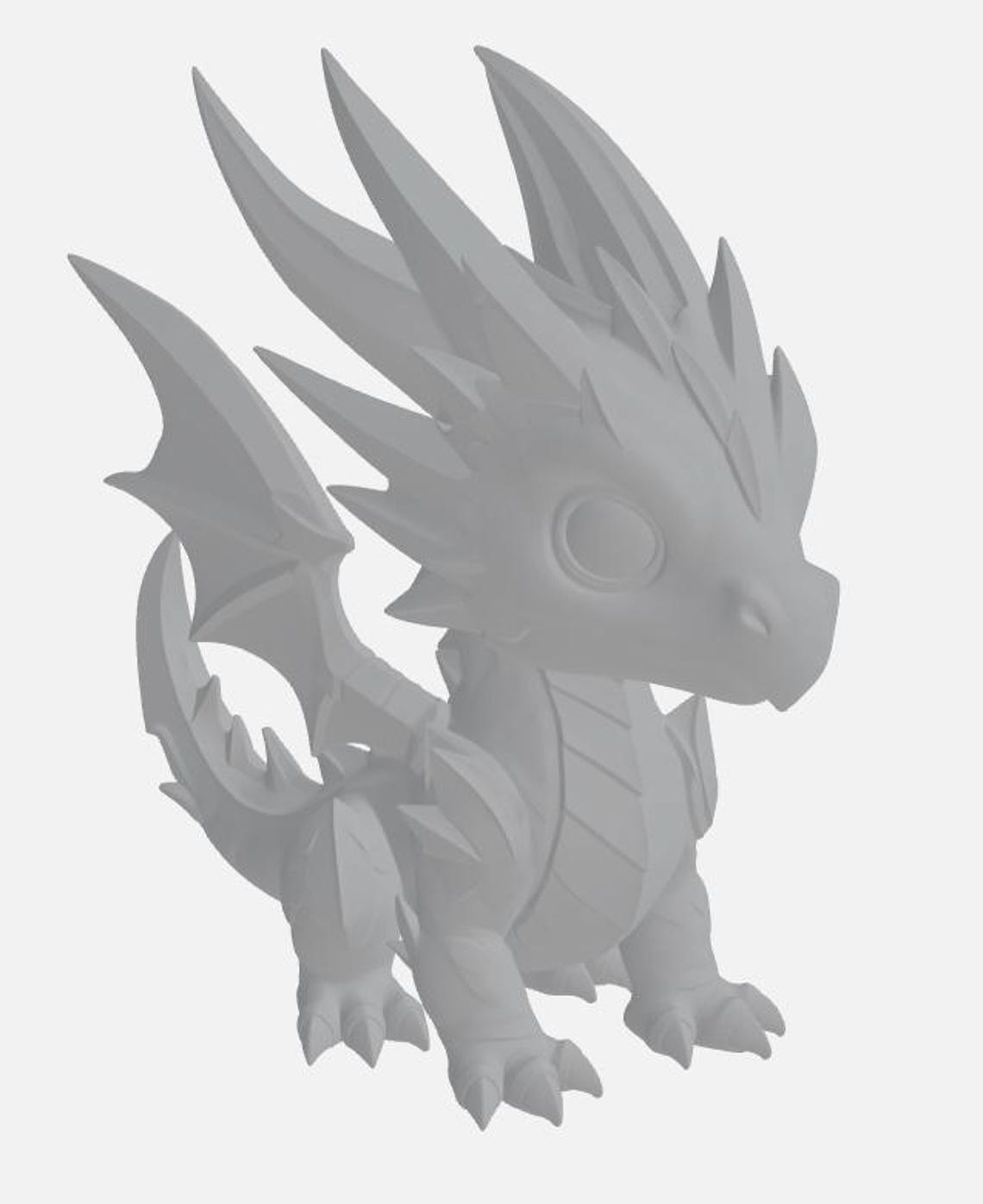 Adorable Metal Dragon Model - STL File ONLY for 3D Printing - Etsy