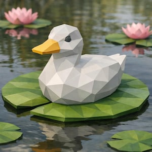 Geometric Duck Statue 3D Model | Modern Home Decor (digital Download ...