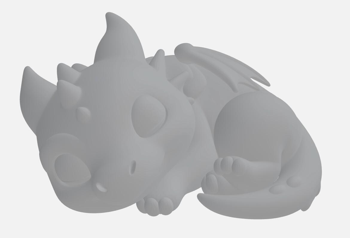 Adorable Baby Dragon Sleeping Model - STL File ONLY for 3D Printing - Etsy