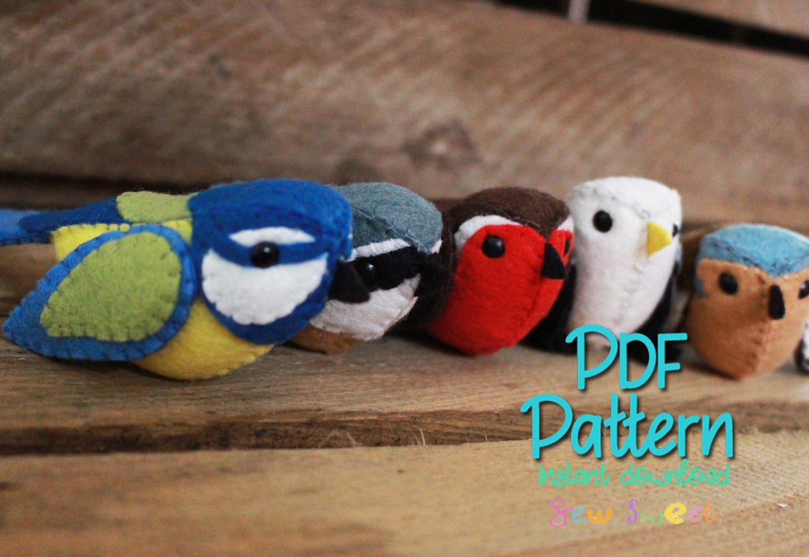 Robin Digital Pdf Sewing Pattern Tutorial for Wool Felt Hand | Etsy