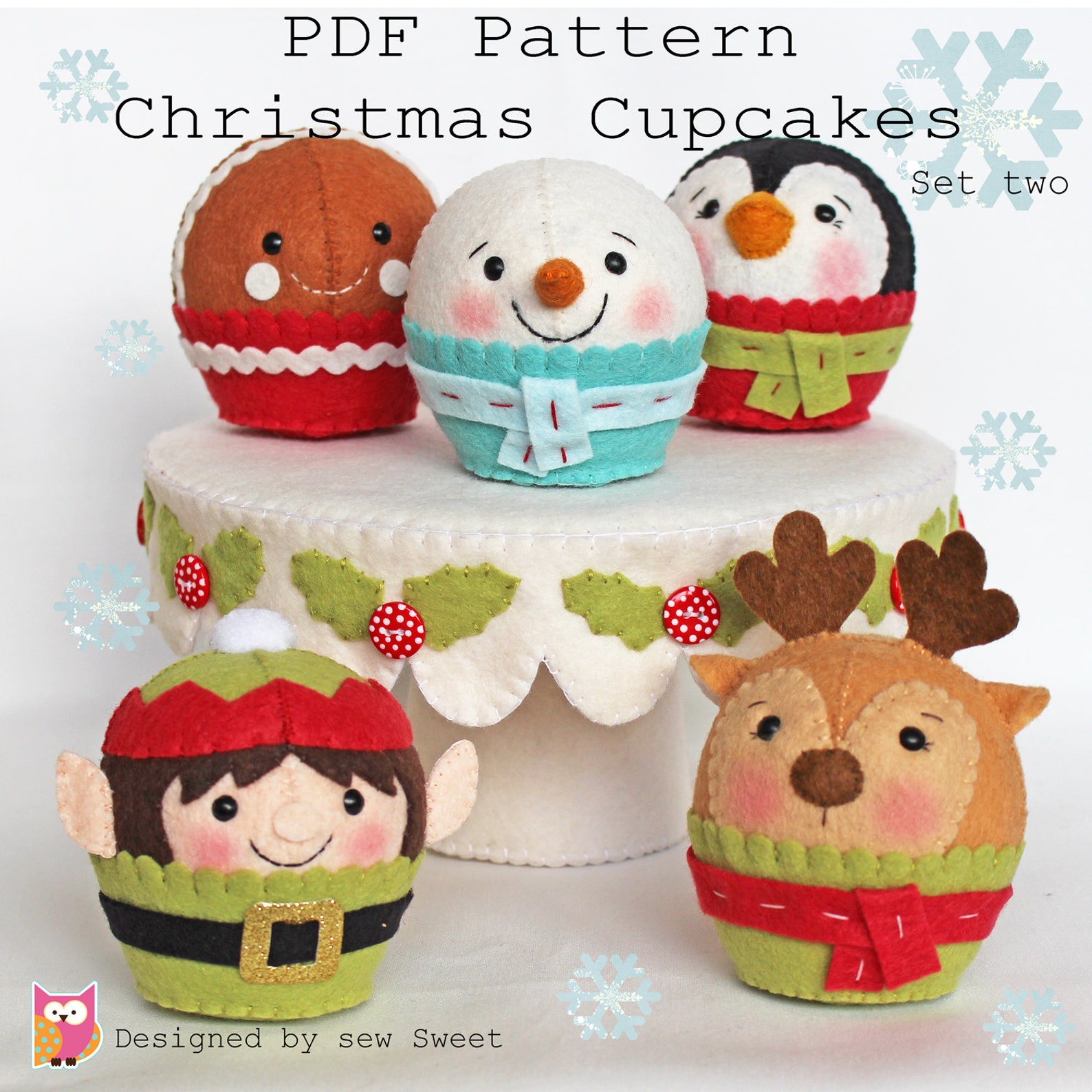 Digital Pdf Sewing Pattern Tutorial for Wool Felt Hand Sewn Tree ...
