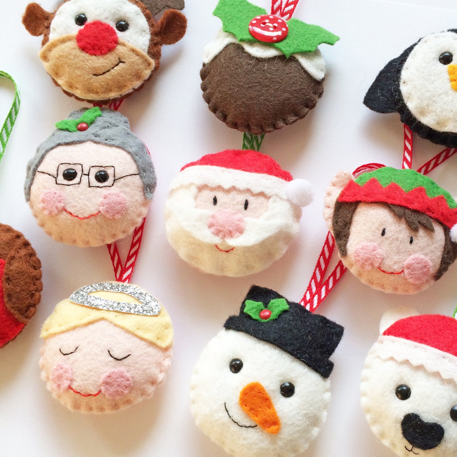 Festive Minis Christmas Ornament Decorations PDF Pattern - Etsy UK