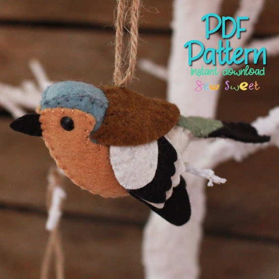 Chaffinch Digital Pdf Sewing Pattern Tutorial for Wool Felt - Etsy