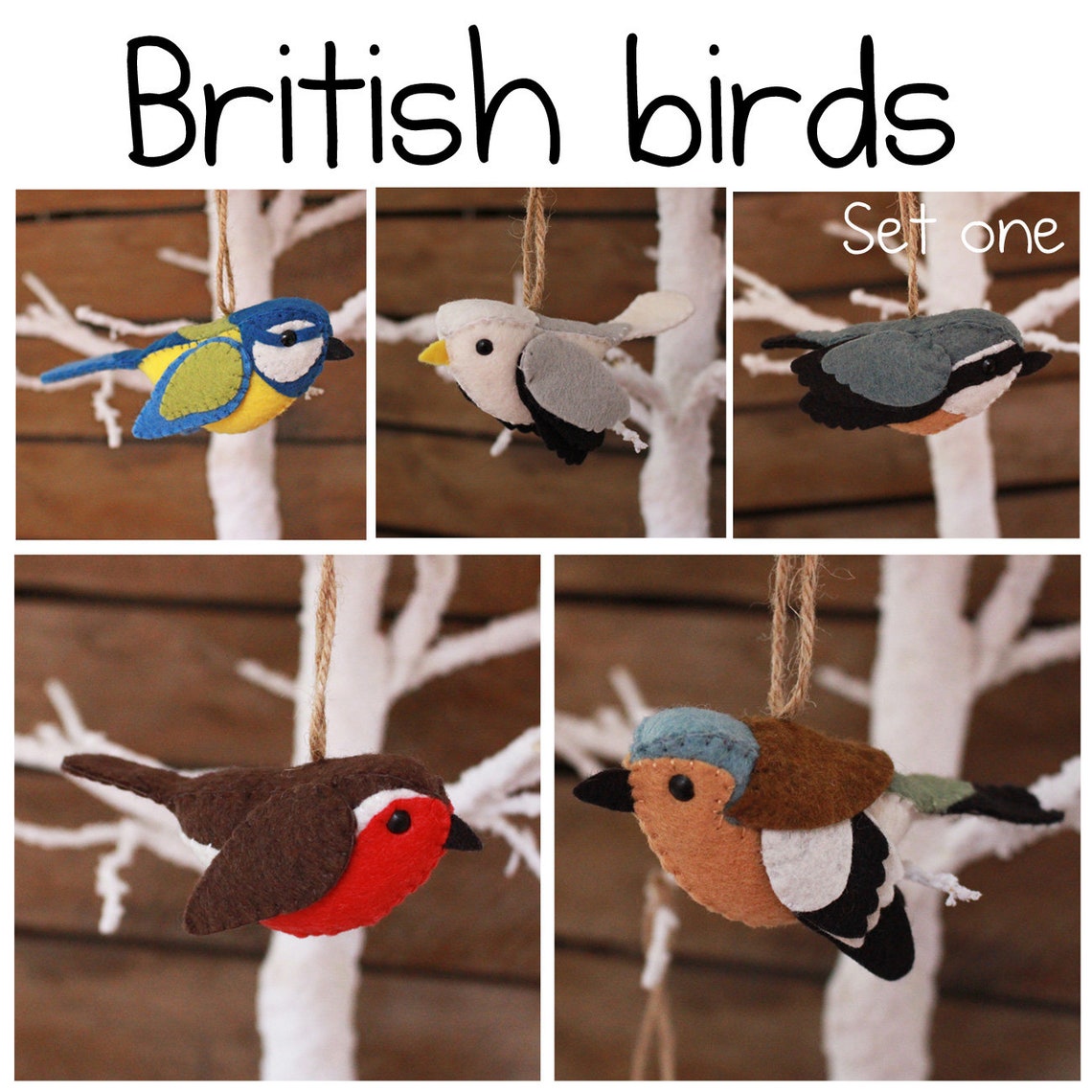Chaffinch Digital Pdf Sewing Pattern Tutorial for Wool Felt Hand Sewn ...