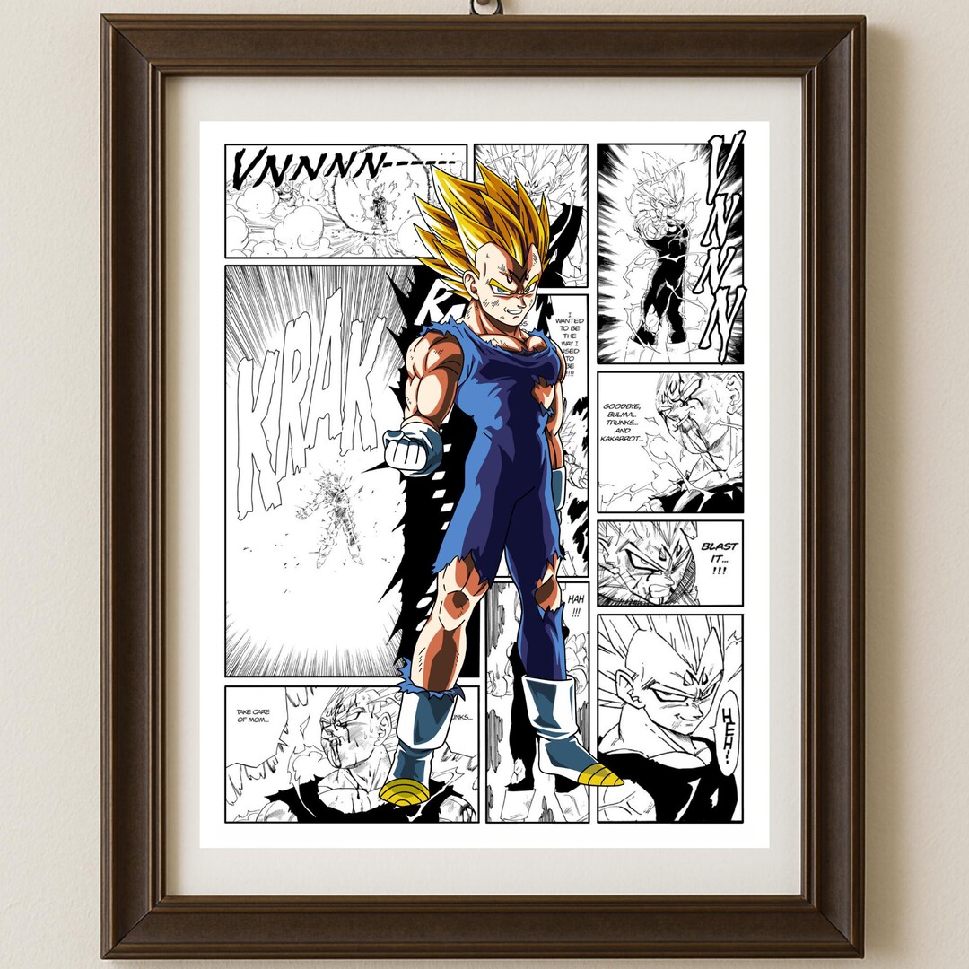 Majin Vegeta Print - Etsy