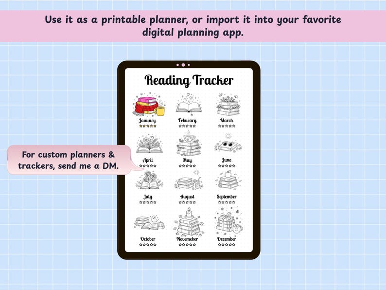 Monthly Reading Tracker Printable Journal Page, Books I've Read, Book ...