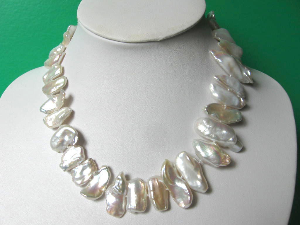 Gorgeous Extra Large White Biwa Freshwater Pearl Nuggets - Etsy