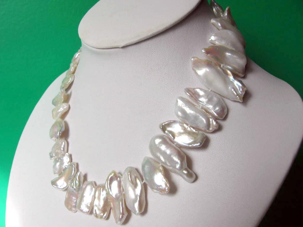 Gorgeous Extra Large White Biwa Freshwater Pearl Nuggets - Etsy