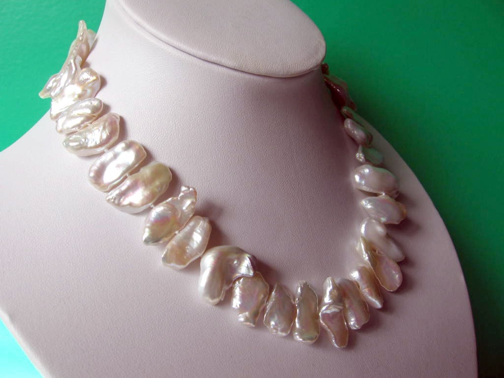 Gorgeous Extra Large White Biwa Freshwater Pearl Nuggets - Etsy