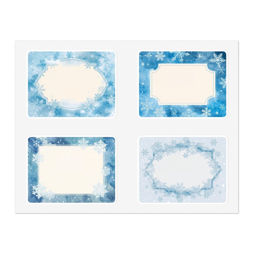XL Winterlight Label Sticker Set (5 Sheets) - White, Clear, or ...