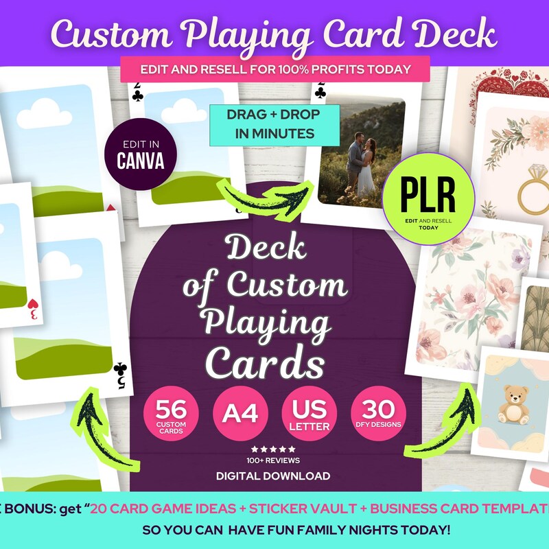 Playing Card Back Designs - Etsy