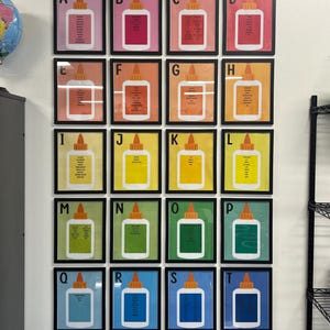 Elementary Art Classroom Alphabet ABC Vocabulary World Wall Posters - Etsy