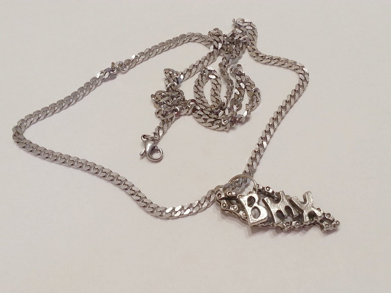 BMX Chain Emblem Pendant Necklace UNIBMX01 | Etsy