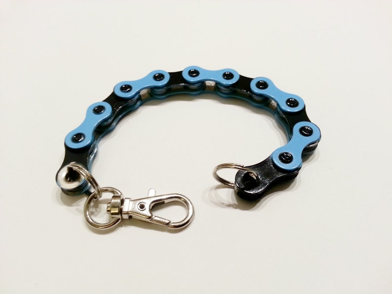 Blue and Black Two-tone Bike Chain Bracelet NEW COLOR BCBLBK - Etsy