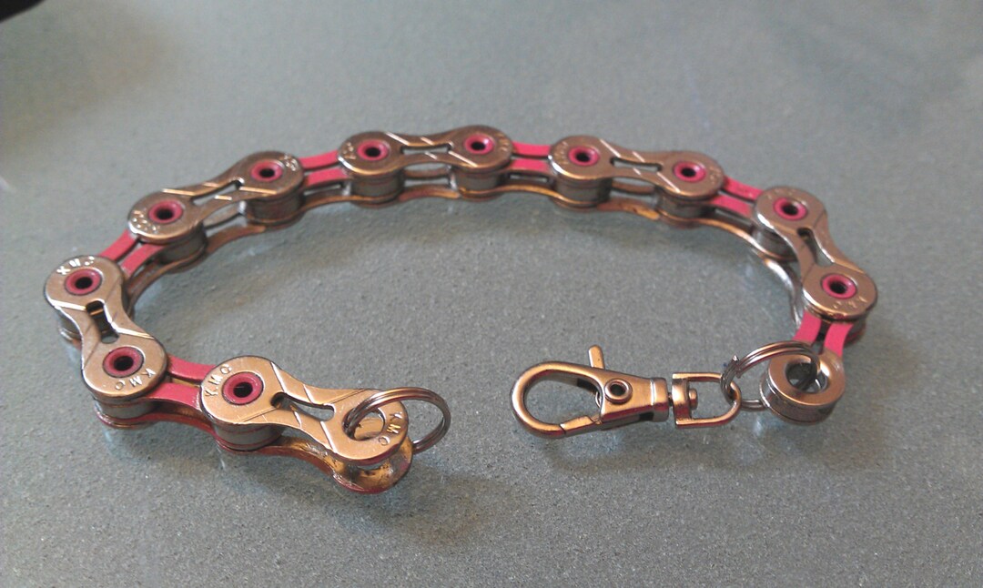 Breast Cancer Awareness Pink Ribbon Bike Chain Bracelet - CABRAC01 - Etsy